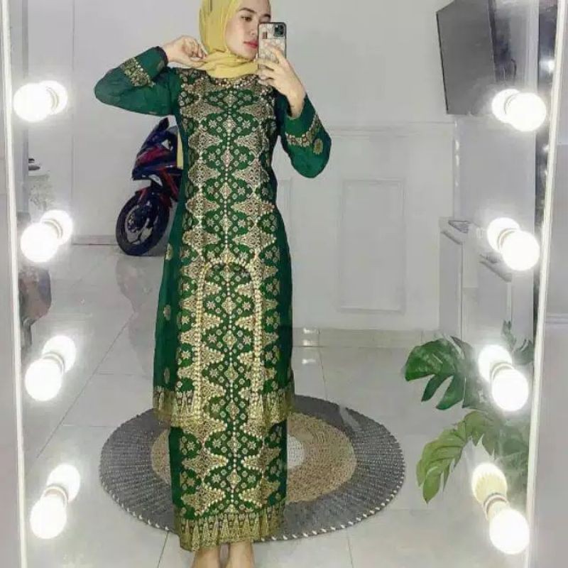 HIJAU Green songket Brackets set | Shopee Malaysia