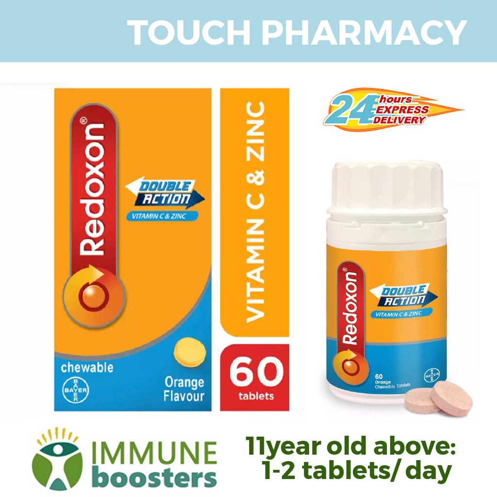 REDOXON Double Action Vitamin C Chewable Tablets 60's | Shopee Malaysia