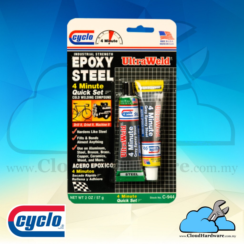 CYCLO ULTRAWELD® EPOXY STEEL COLD WELDING COMPOUND 57g C944 | Shopee Malaysia