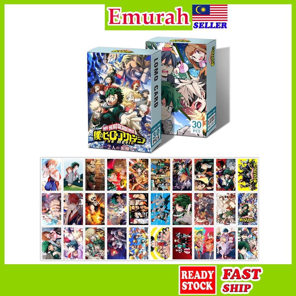 My Hero Academia Lomo Card 30pcs Anime Manga Photocard Photo Card ...