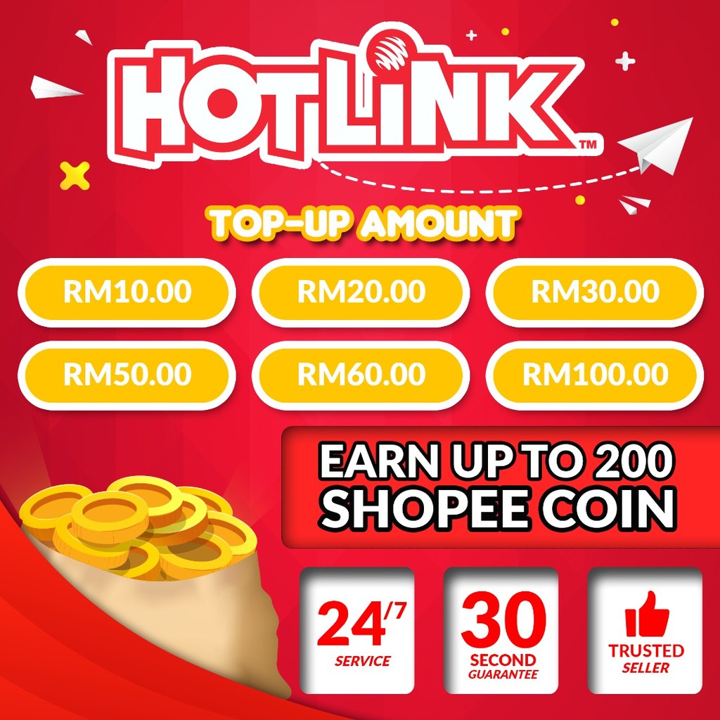 [URGENT & INSTANT RELOAD] Maxis / Hotlink Prepaid | Shopee Malaysia