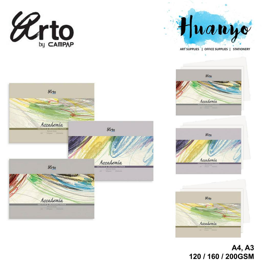 Campap Arto ACCADEMIA Fabriano Sketch and Drawing Paper A4 & A3 Size ...