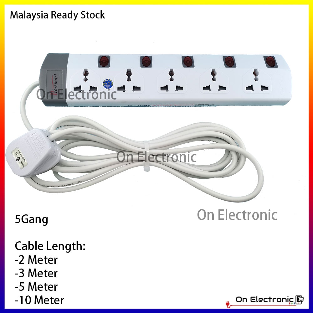 Universal Socket Multi Extension Trailing Socket Extension Plug 3Gang ...