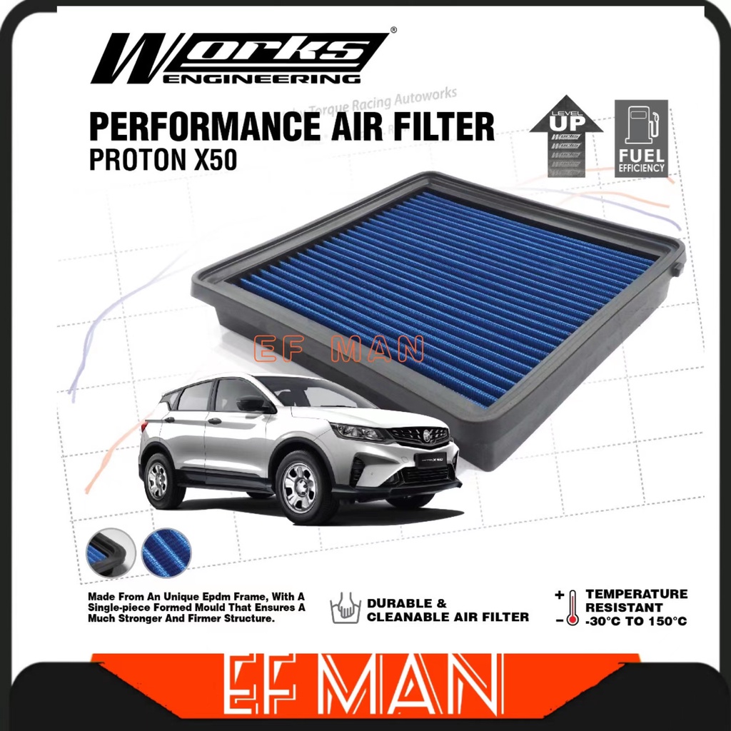 PROTON X50 1.5T WORKS ENGINEERING HIGH FLOW DROP IN AIR FILTER ...