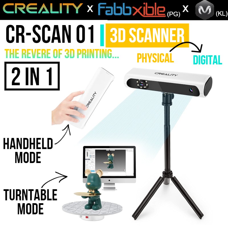 Creality CR-Scan 01 3D Scanner - Handheld and Turntable Mode | Shopee ...
