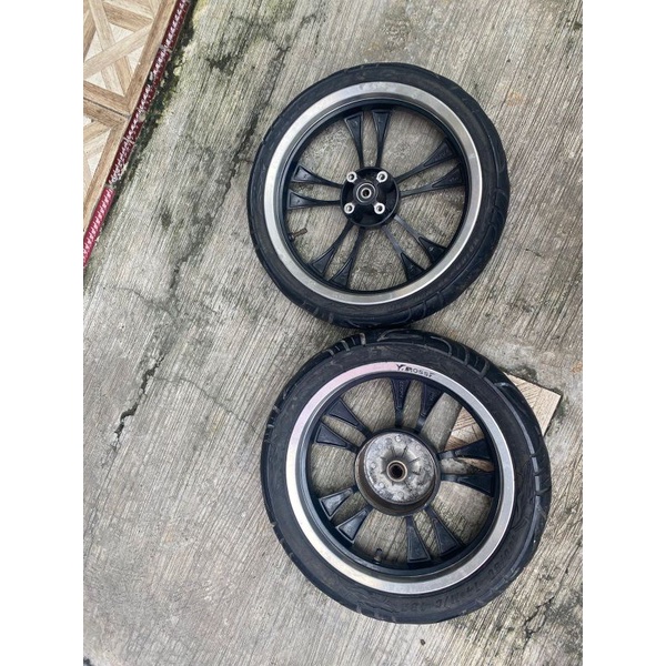 Rossi pnp yamaha veleg ring 14 Rims set Tires Stay On Front And Back ...