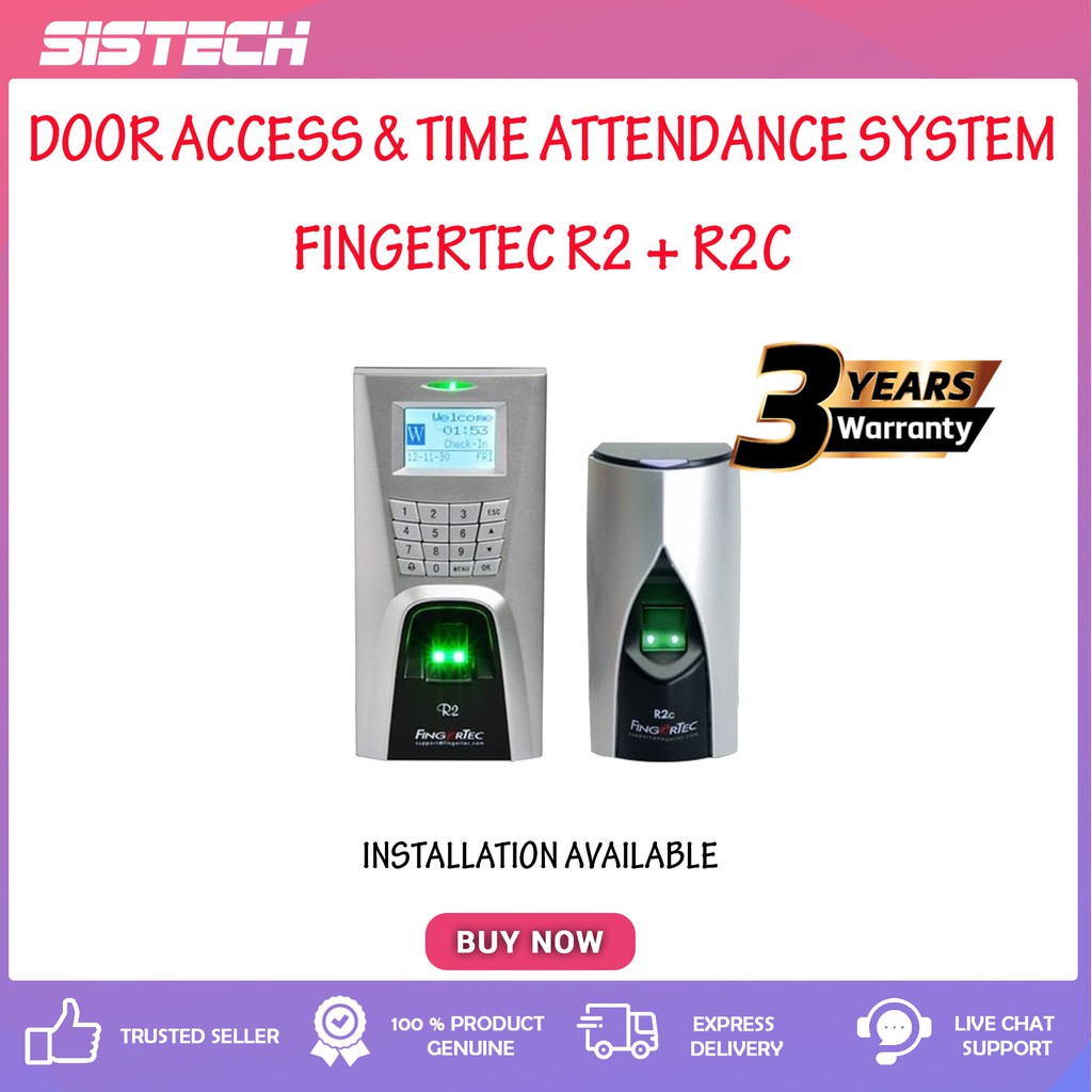 Fingertec R2 & R2c Access Control & Time Attendance System | Shopee ...