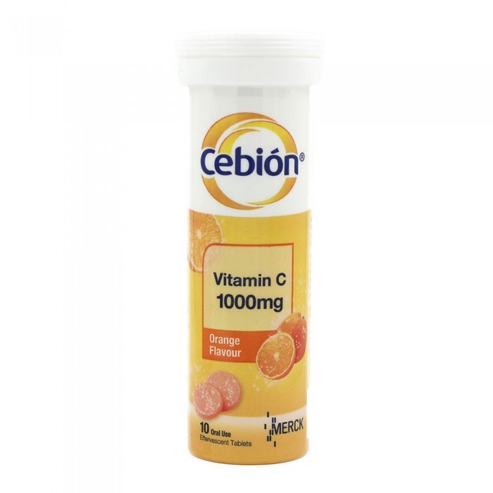 Cebion Effervescent Vitamin C 1000mg Orange Flavour 10's / 10's x 4 ...