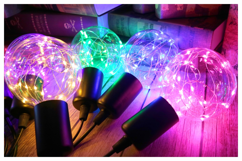 Got Liang LED Edison String Light Bulb E27 110V 220V G95 Colorful RGB ...