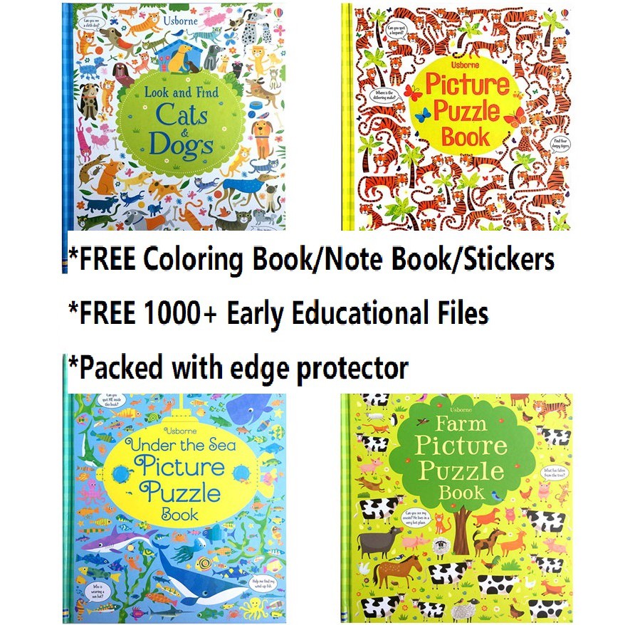 STOCK Clearance-Usborne Picture Puzzle Book/Under the Sea /Farm/Look ...