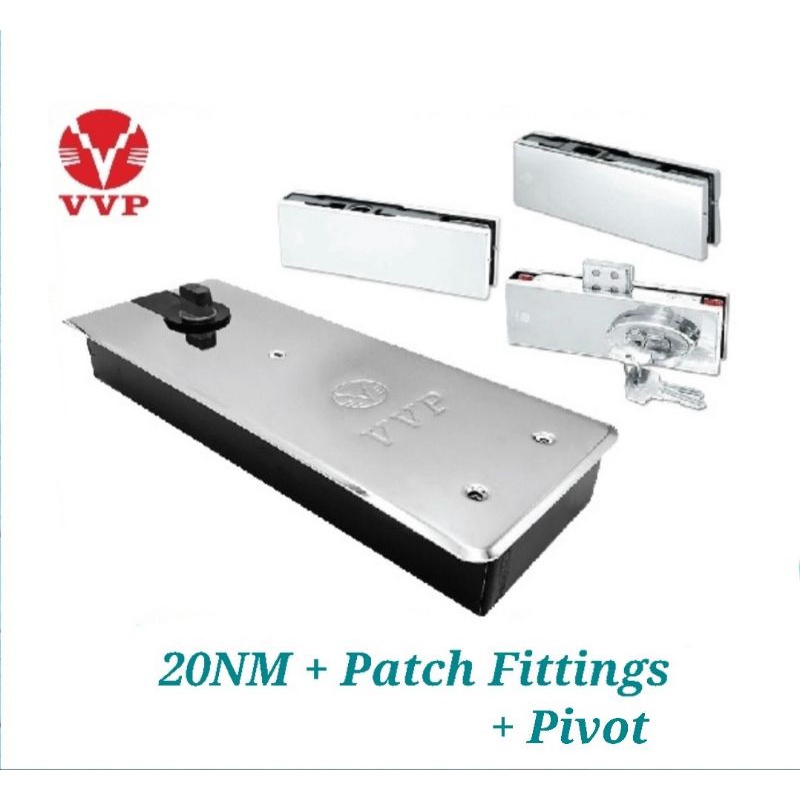 VVP Floor Spring Model 15NM/20NM/25NM Patch Fittings Lock for Glass Tempered Door Aluminium ...