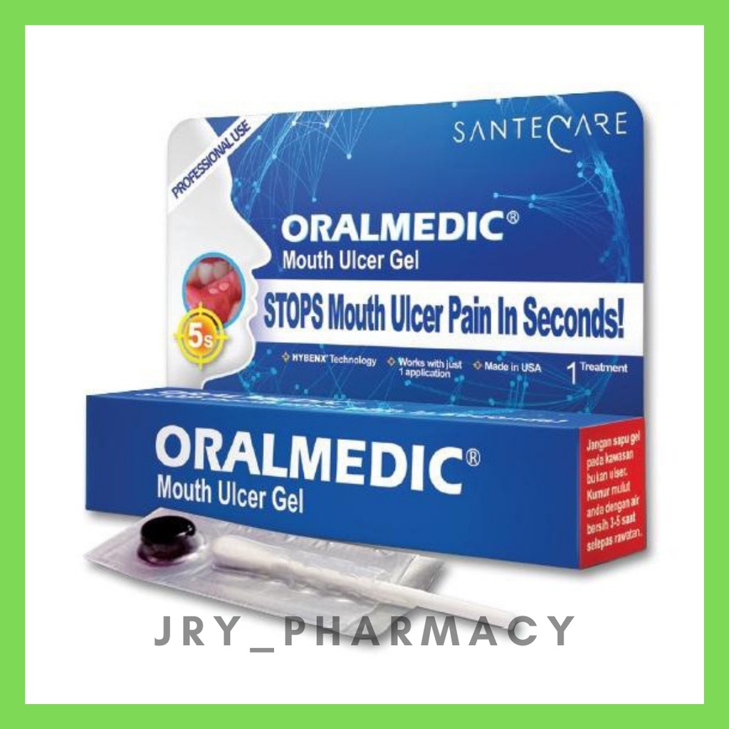 ORALMEDIC MOUTH ULCER GEL 0.3ML - STOPS MOUTH ULCER PAIN IN SECONDS ...