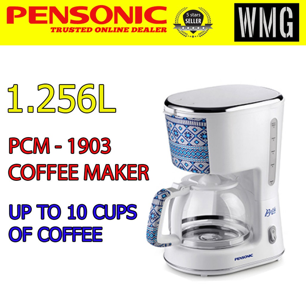 Pensonic Coffee Maker PCM-1903 Up To 10 Cups Coffee Machine | Shopee ...