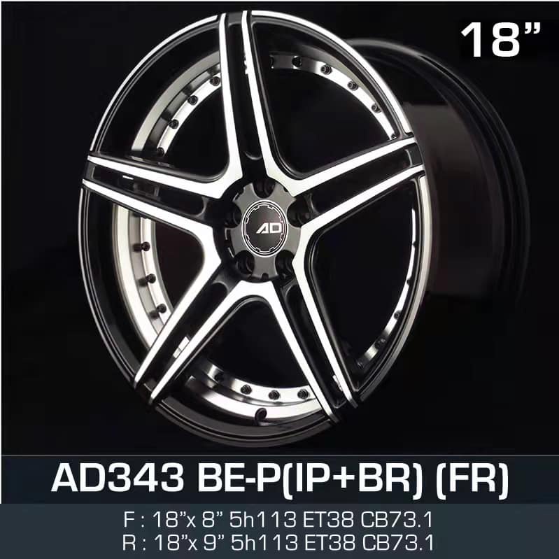 AD 18 inch 8JJ/9JJ 5X113 ET38 ORI CAR SPORT RIMS WHEELS AD343 | Shopee ...