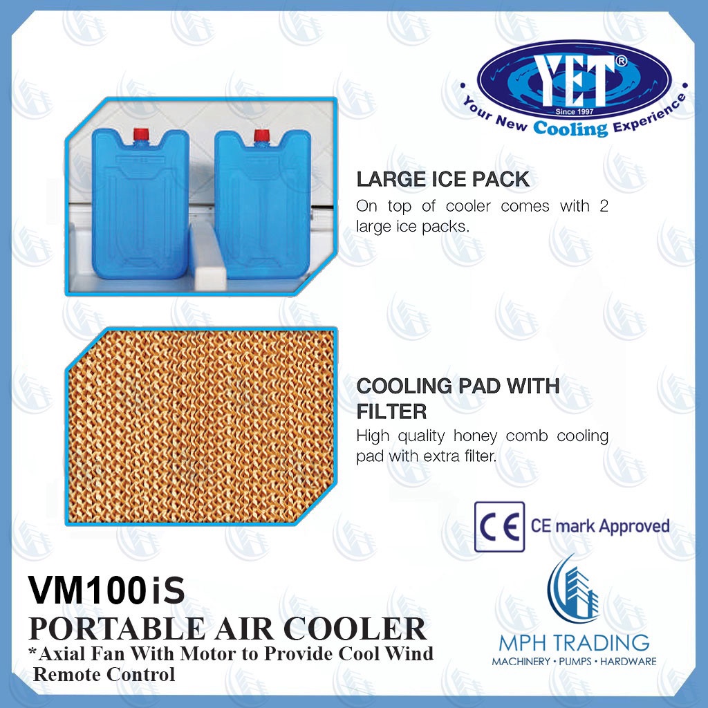 YET VM100iS Industrial Powerful Heavy Duty Big Air Cooler With Solid ...