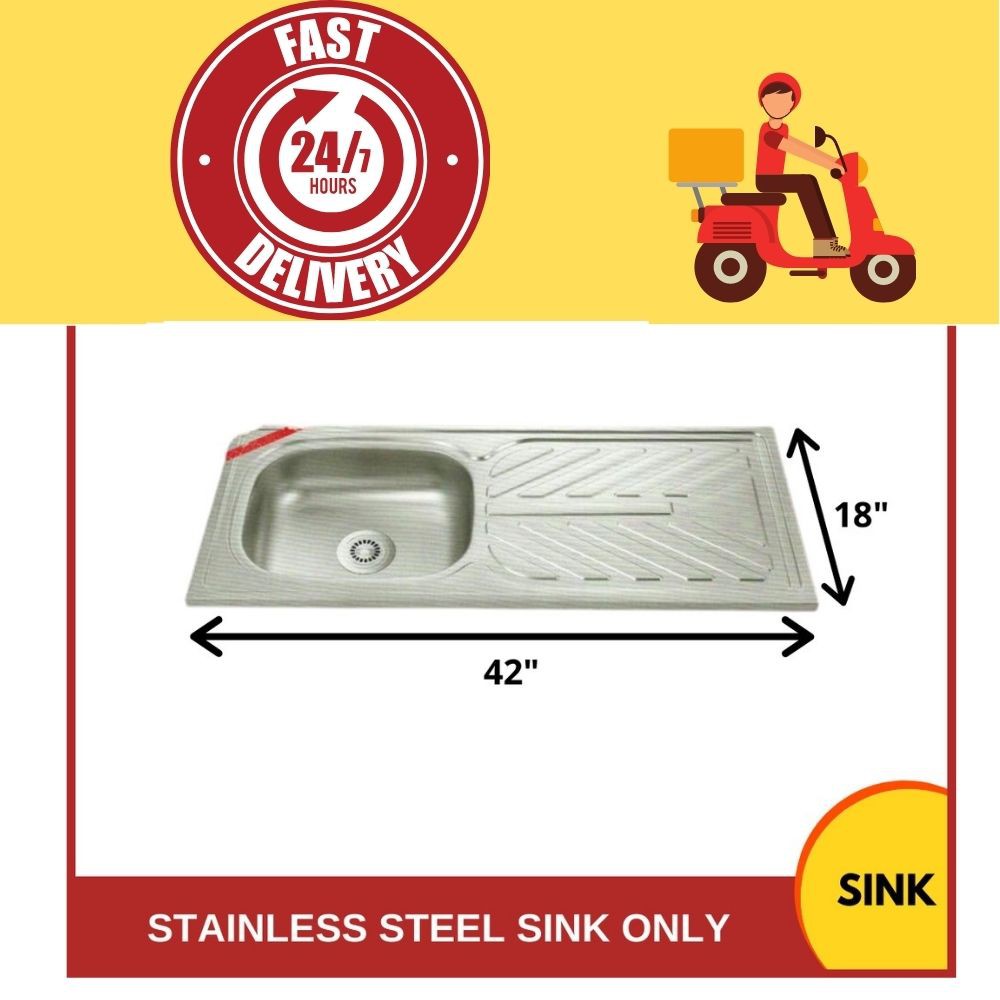 Sinki Dapur Stainless Steel Sink With Sink Stand Complete Set / Sinki ...