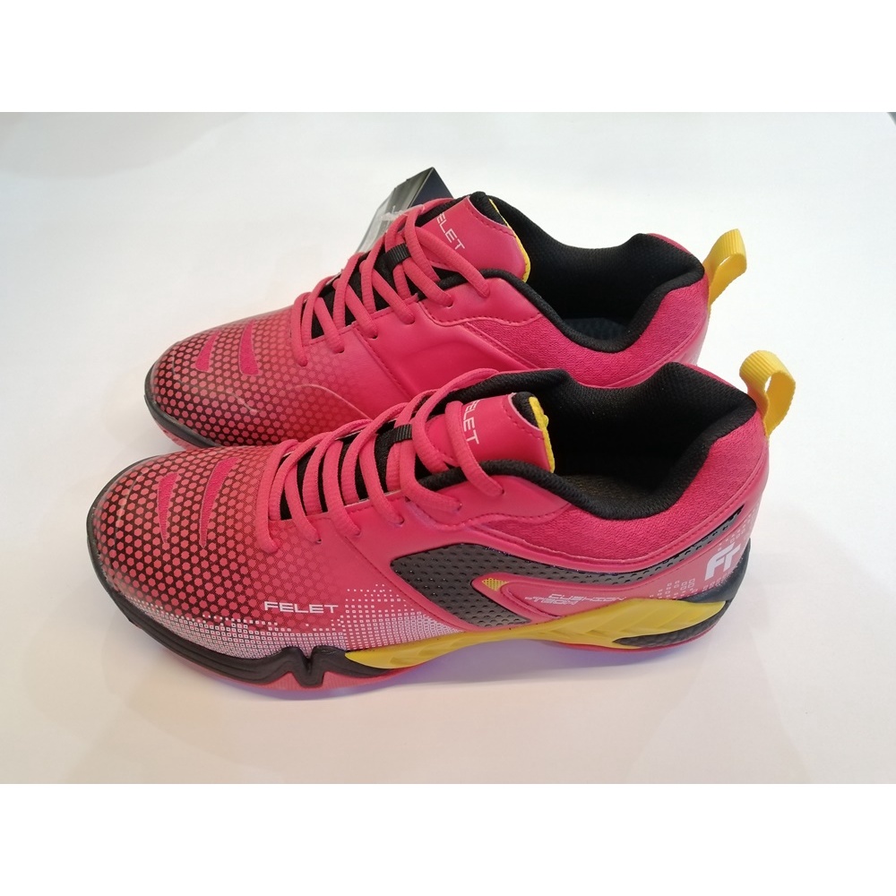 Felet Ranger Boost 1.0 Cushion Tech Badminton Shoe Red Yellow Color 100 ...