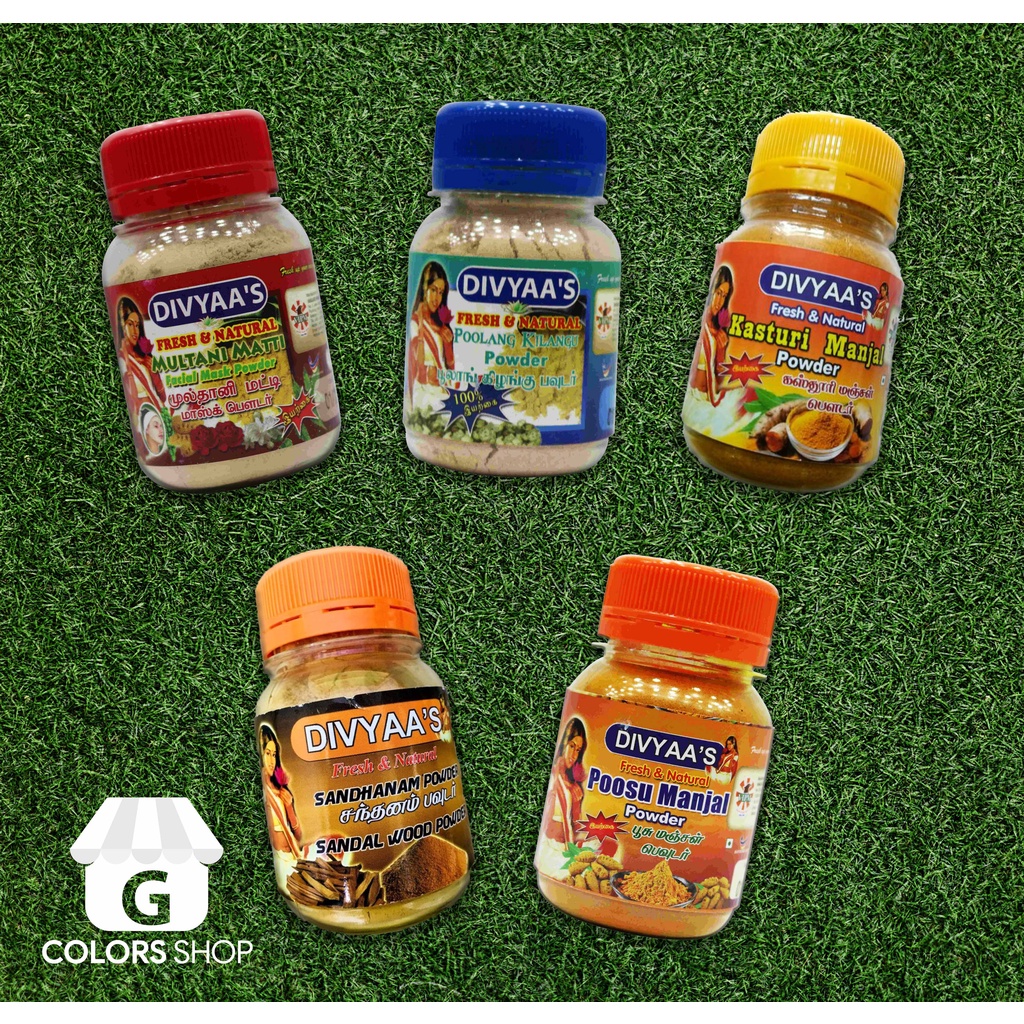 DIVYAA'S MULTANI MATTI/ POOLANG KILANGU/ SANDAL WOOD/ KASTURI MANJAL ...