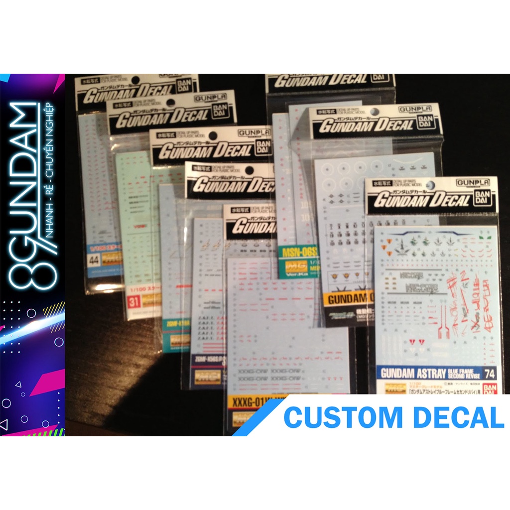 Custom Water Decal Accessories for Gundam Plastic Models, Figures ...