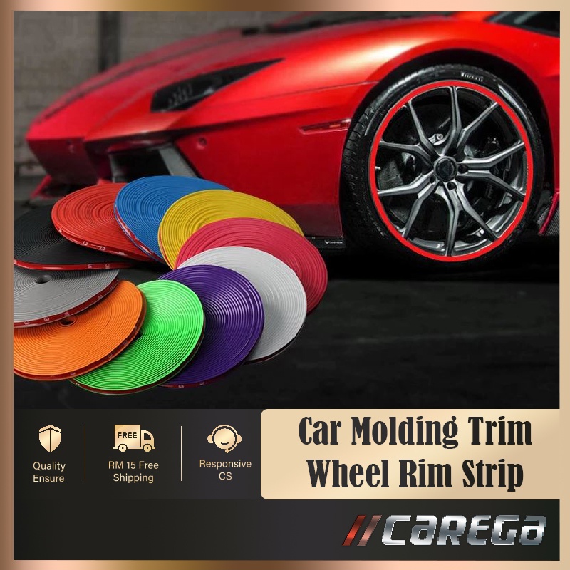 Car Wheel Rims Strip Sticker Chrome Wheel Decor Auto Tire Rims ...