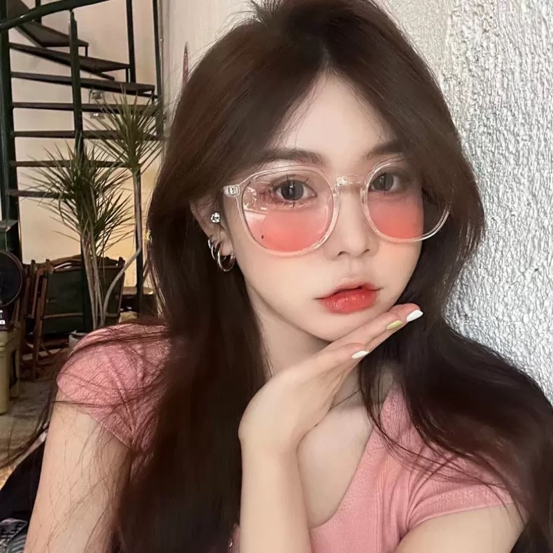 Large round square frame eyeglasses | Shopee Malaysia