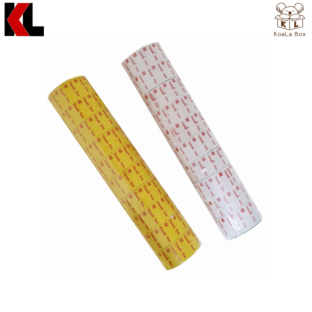 Price Label Sticker Yellow & White - 10 Rolls (With Thank You Word ...