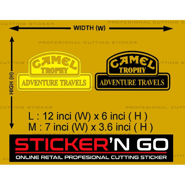 STICKER CUTTING CUSTOM CAMEL TROPHY ADVANTURE | Shopee Malaysia