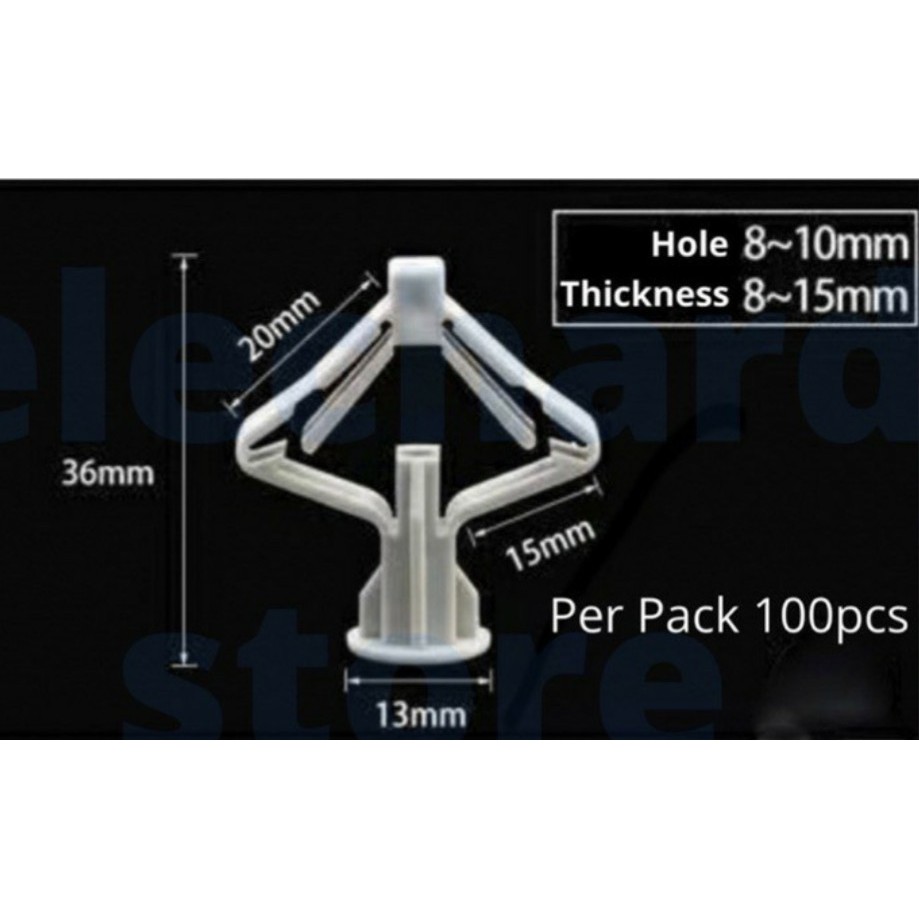 1 PCS Good Quality Partition Wall Plug Butterfly Wall Plug Plaster ...