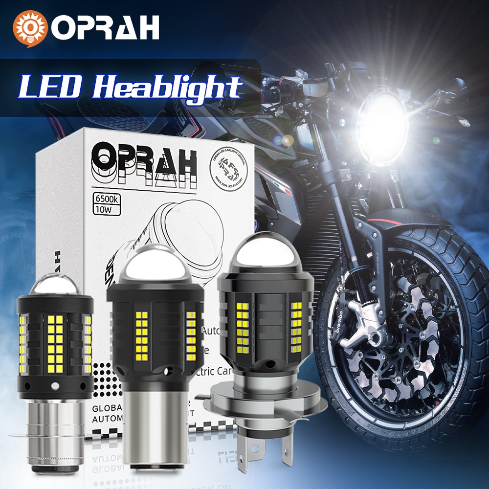 1PC Super Bright H4 Motorcycle LED Headlight H6 T19 P15D BA20D Bulb Far Near Light Projection ...