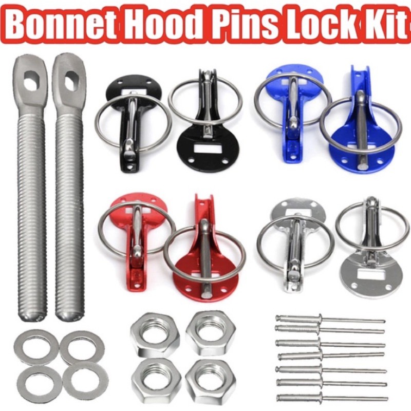 Universal Car Bonnet Hood Pin Lock Car Hood Latch Catch waja wira ...