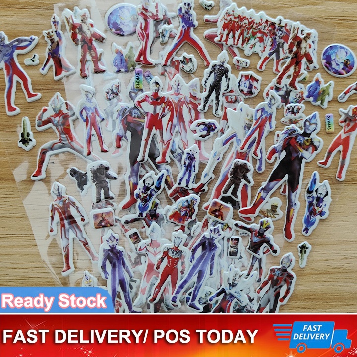 1/10/20 PCS Ultraman Sticker DIY Cartoon Bubble Stickers for Kids and ...