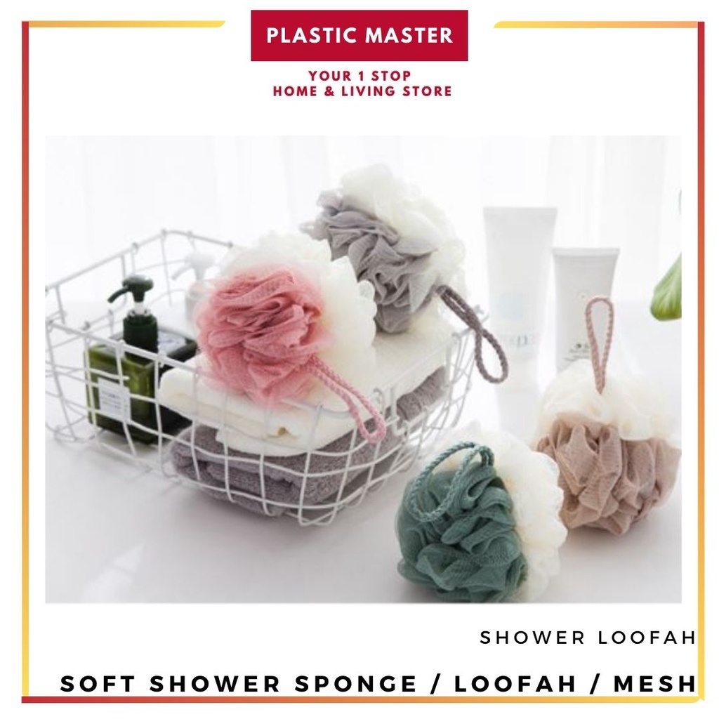 Soft Shower Mesh Nordic Loofahs Foaming Sponge Body Scrub Exfoliating