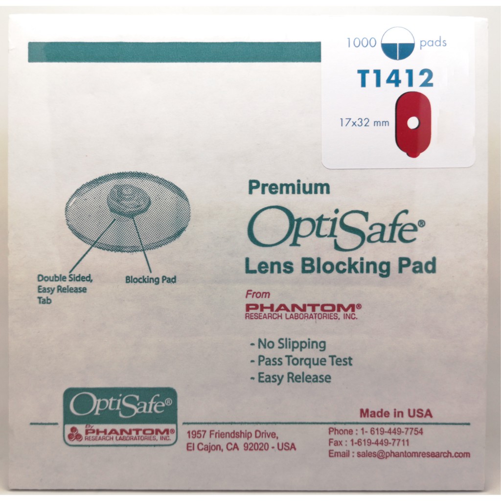 T1412 OptiSafe® Lens Blocking Pad 17x32mm (1000 Pads) | Shopee Malaysia