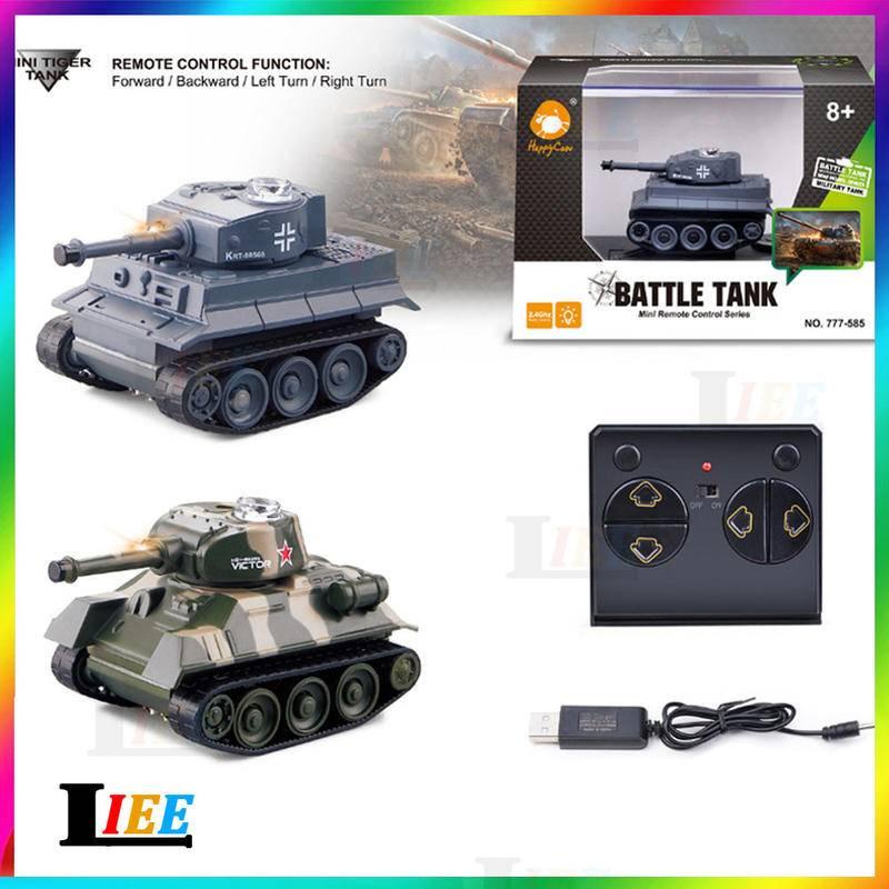RC Military Battle Tank Mini Model Remote Control Tank Shooting Radio ...