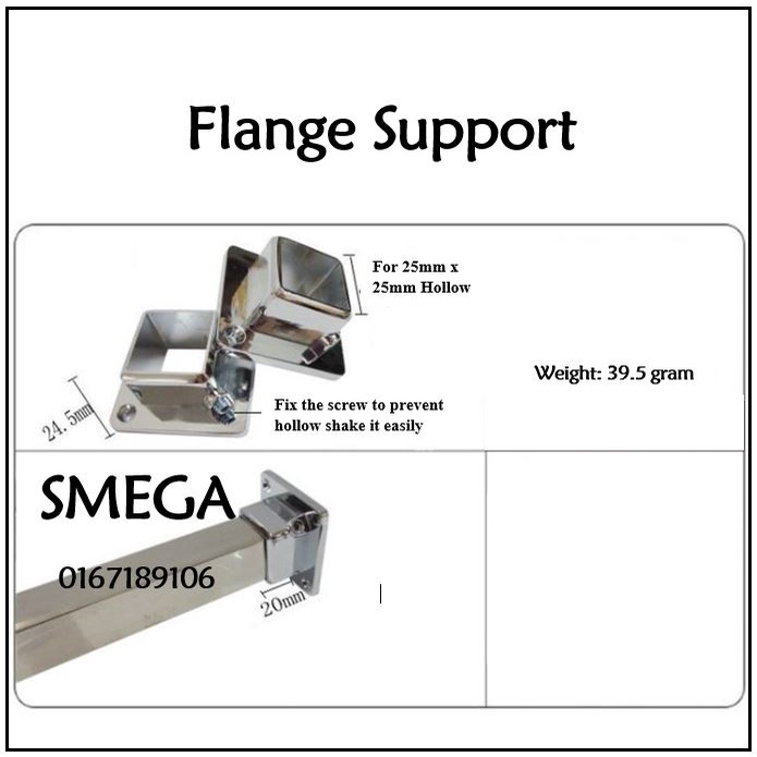 SMEGA Aluminium Hollow Fitting Joint Connector Penyambung Bracket 方通连接件 ...