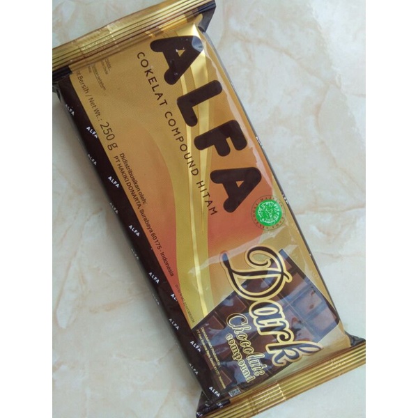 ALFA Chocolate Bar 250g Dark Chocolate Compound Black Chocolate Weight ...