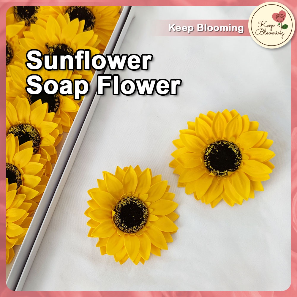 (1PCS) Sunflower Soap Flower PREMIUM QUALITY Yellow Colour Bunga ...