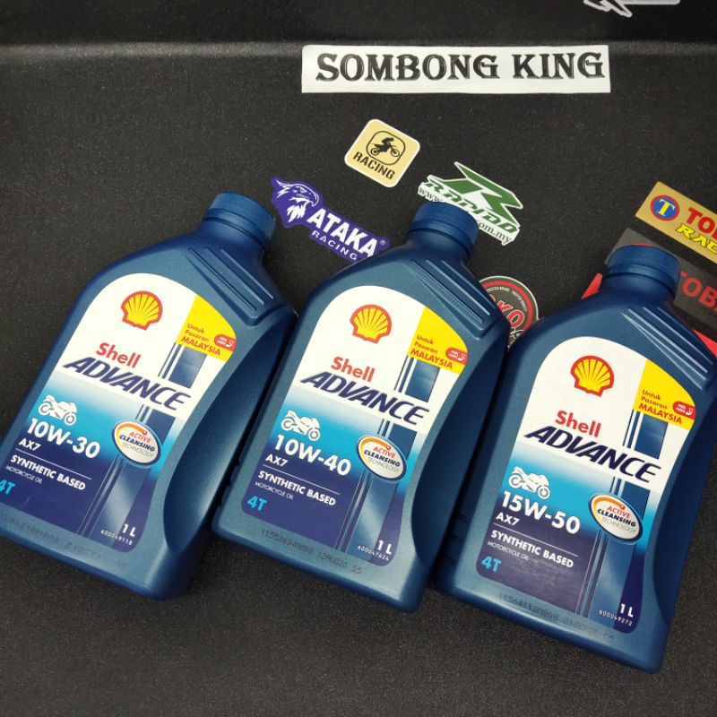 Shell AX7 SYNTHETIC 10W30 / 10W40 / 15W50 | Shopee Malaysia