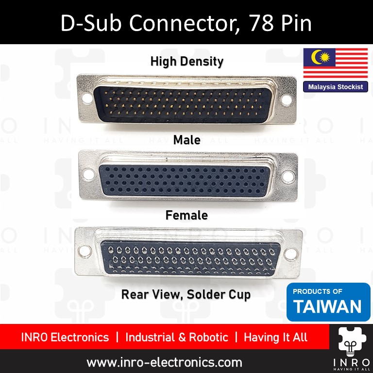 DB9, DP9, DB15, DB25, DB26, DB35, DB44, DB50, DB62, DB78 D-Sub Dsub ...