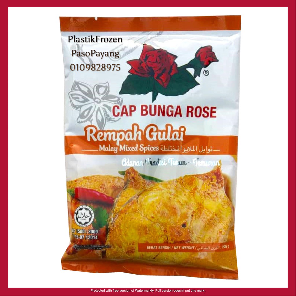 READY STOCK !! Rempah Gulai Cap Bunga Rose 205g (Besar) | Shopee Malaysia