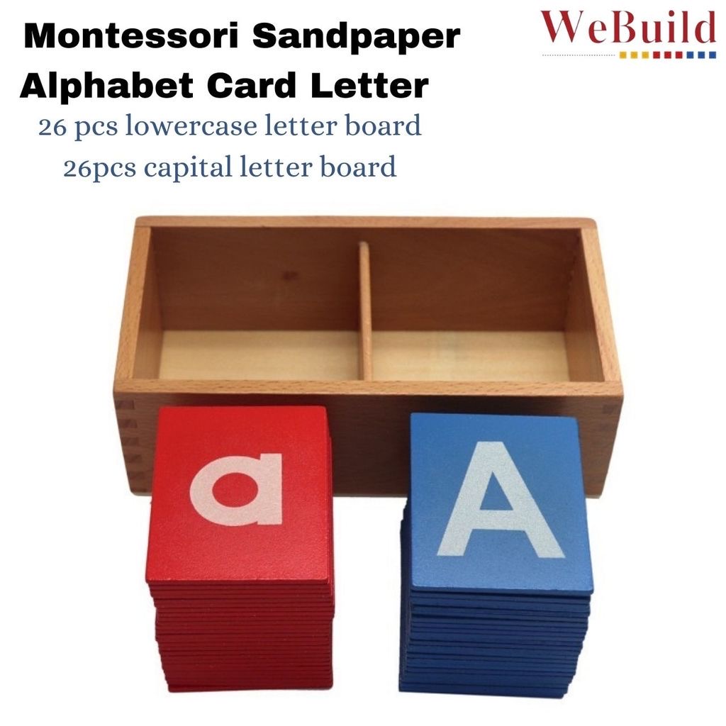 Montessori Sandpaper Letter Alphabet Card Letter 蒙氏英文字母砂纸卡大小 Permainan ...