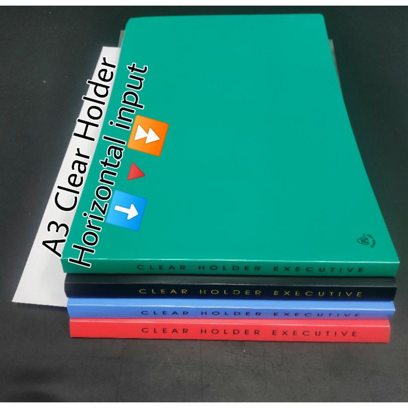 A3 Clear Holder File Horizontal input 20 pocket transparent sheets ...