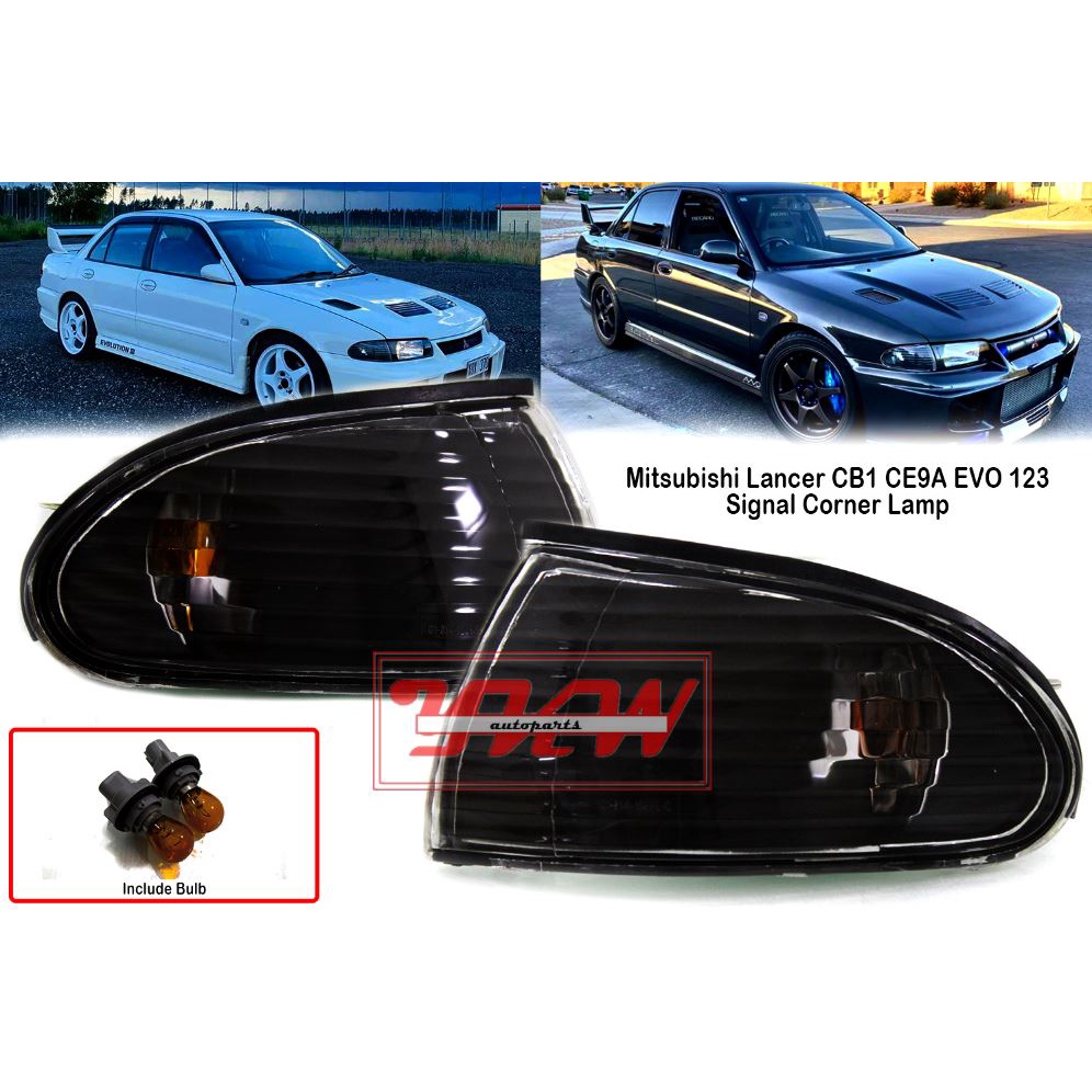 Mitsubishi Lancer CB1 CE9A EVO 1992-1996 Black Crystal Front Signal ...