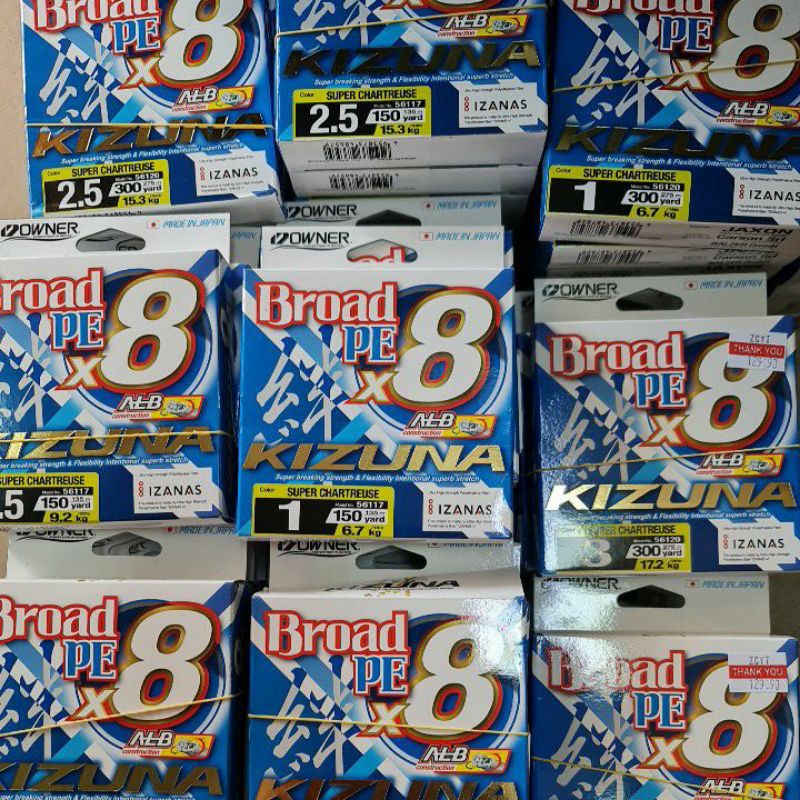 New OWNER KIZUNA x8 Broad PE Line | Shopee Malaysia