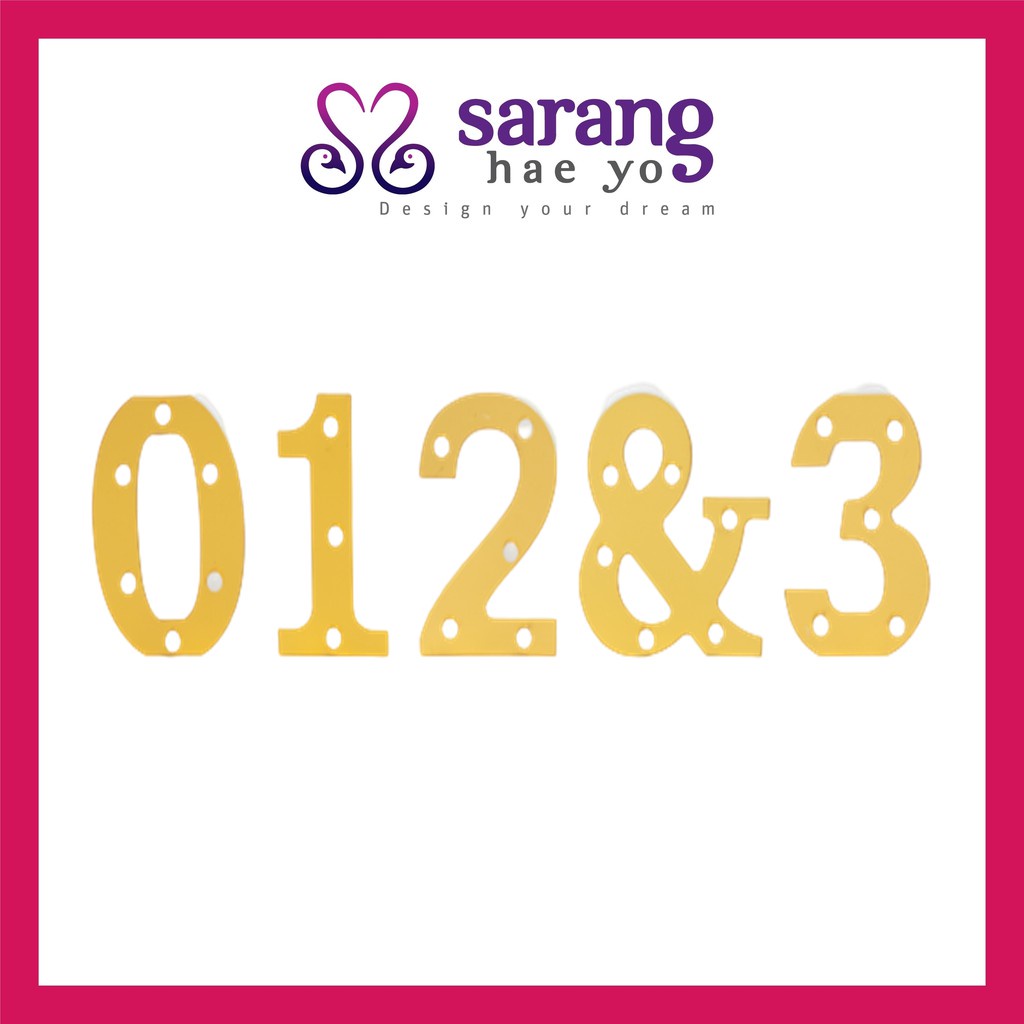 LED Lamp Number Alphabet Home And Room Decoration Birthday Party ...