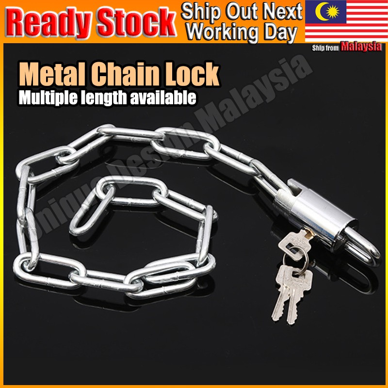 Metal Steel Chain Lock Security Safety Anti Theft For House Gate Door ...