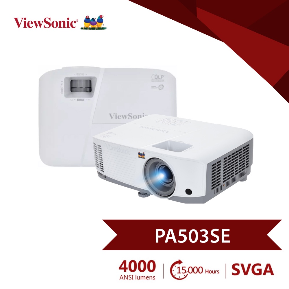 VIEWSONIC PA503SE PA503SB PA503 SVGA 4000 LUMENS PROJECTOR. EPSON S41 ...