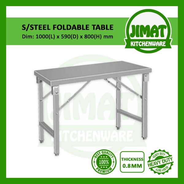 100CM X 59CM S.Steel Foldable Table / Dining Table / Portable / Meja ...