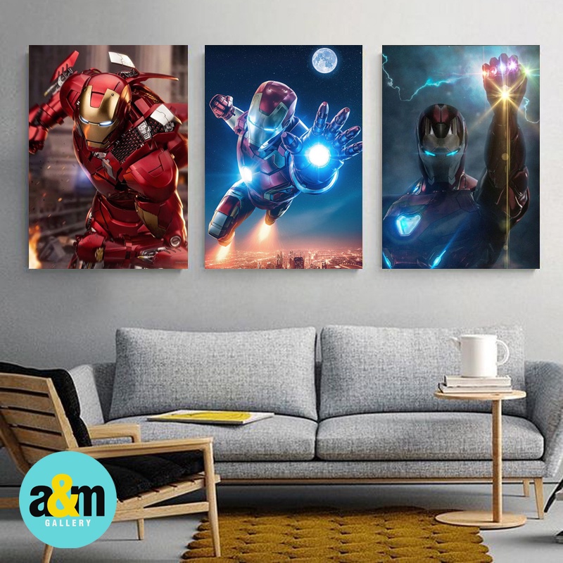 KAYU HIASAN DINDING Iron MAN Room Wall Display I IRON MAN Room Wall ...