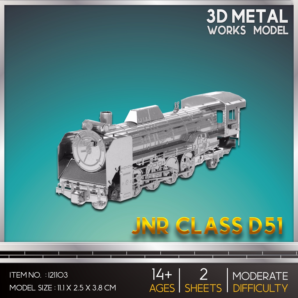 3d Metal Model JNR Class D51 I21103 The Product Is Made Of Self-Assembly Plate. | Shopee Malaysia